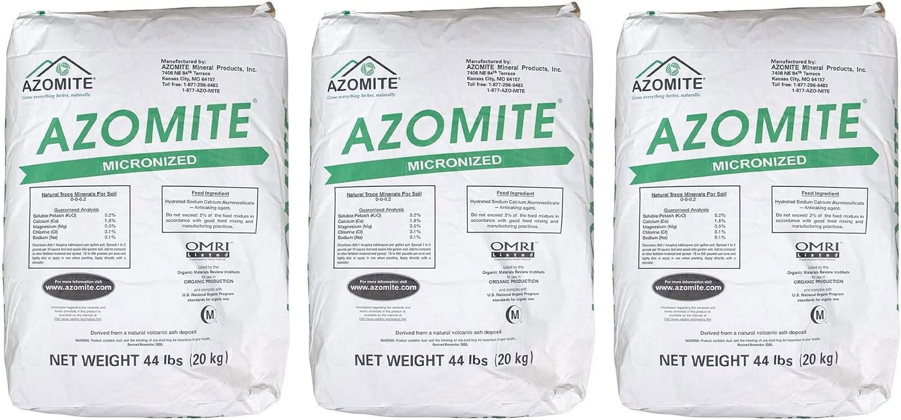 AZOMITE Micronized Bag - 100% Naturally Derived - OMRI Listed – Great ...