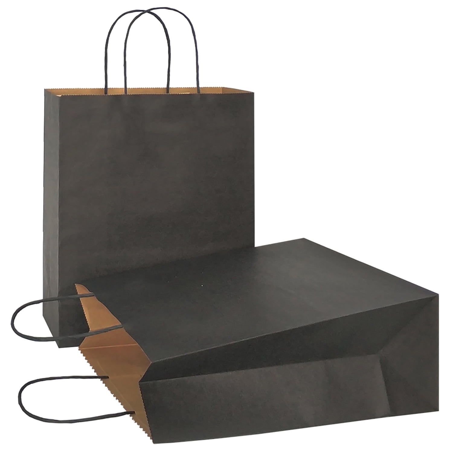 AZOWA Black Gift Bags Large Kraft Paper Bags with Handles ( 10.2 x 4.7 ...