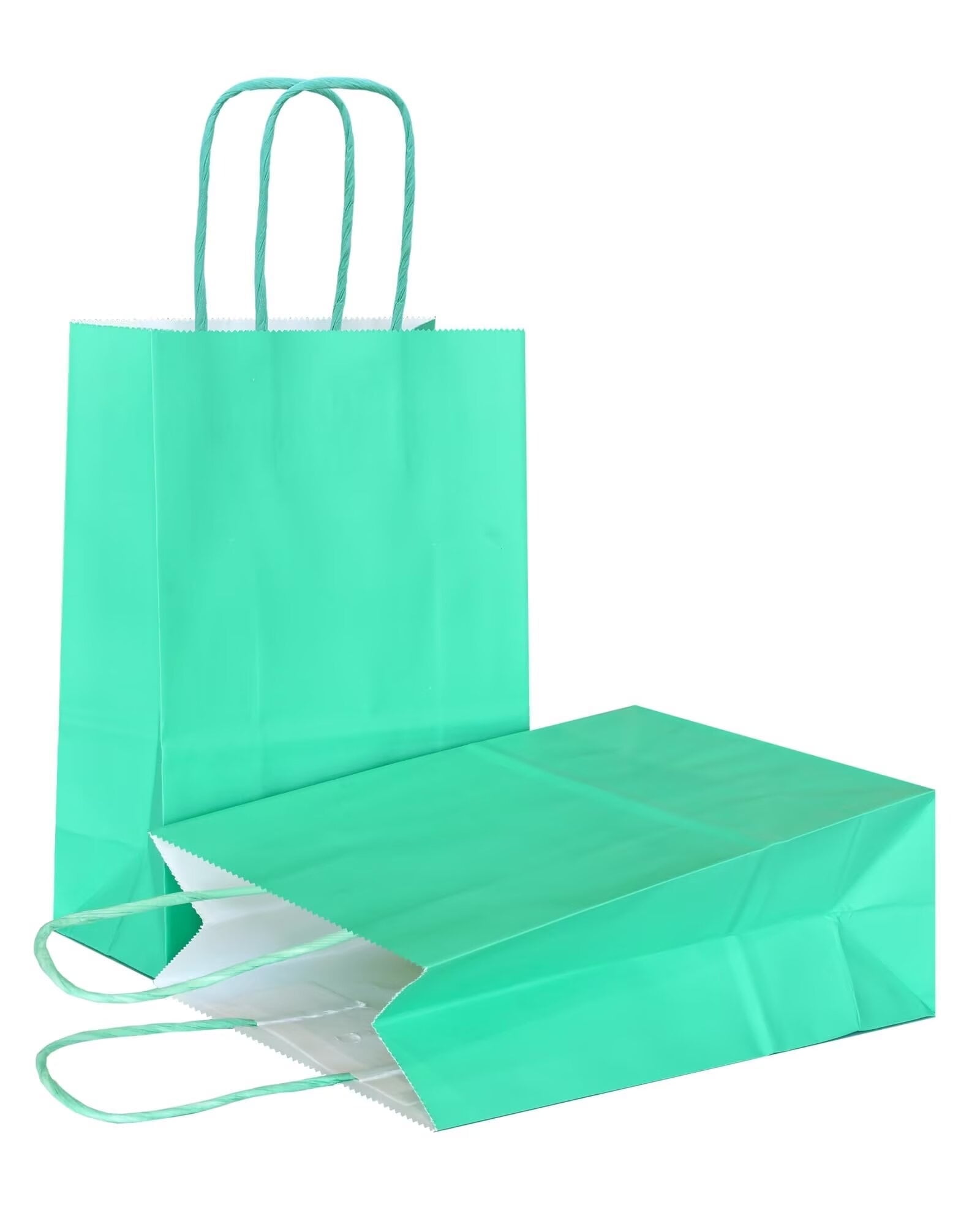 AZOWA Gift Bags Mini Kraft Paper Bags with Handles (4.7 x 2.4 x 6 in ...