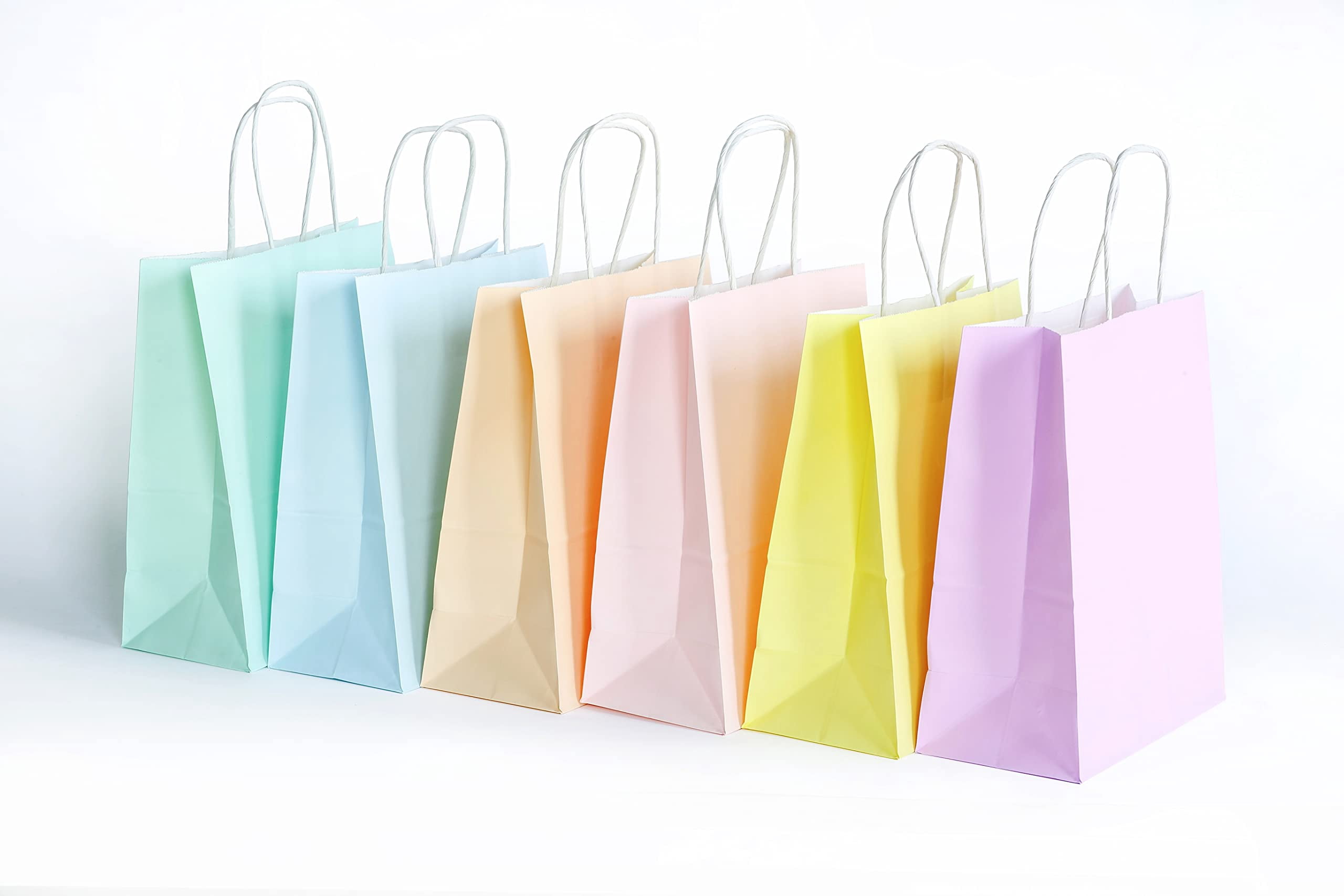 AZOWA Gift Bags Small Kraft Paper Bags with Handles (6.3 x 3.1 x 8.6 in ...