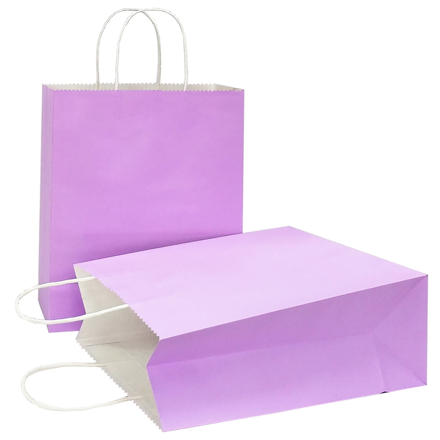AZOWA Purple Gift Bags Large Kraft Paper Bags with Handles (12.2 x 10.2 ...