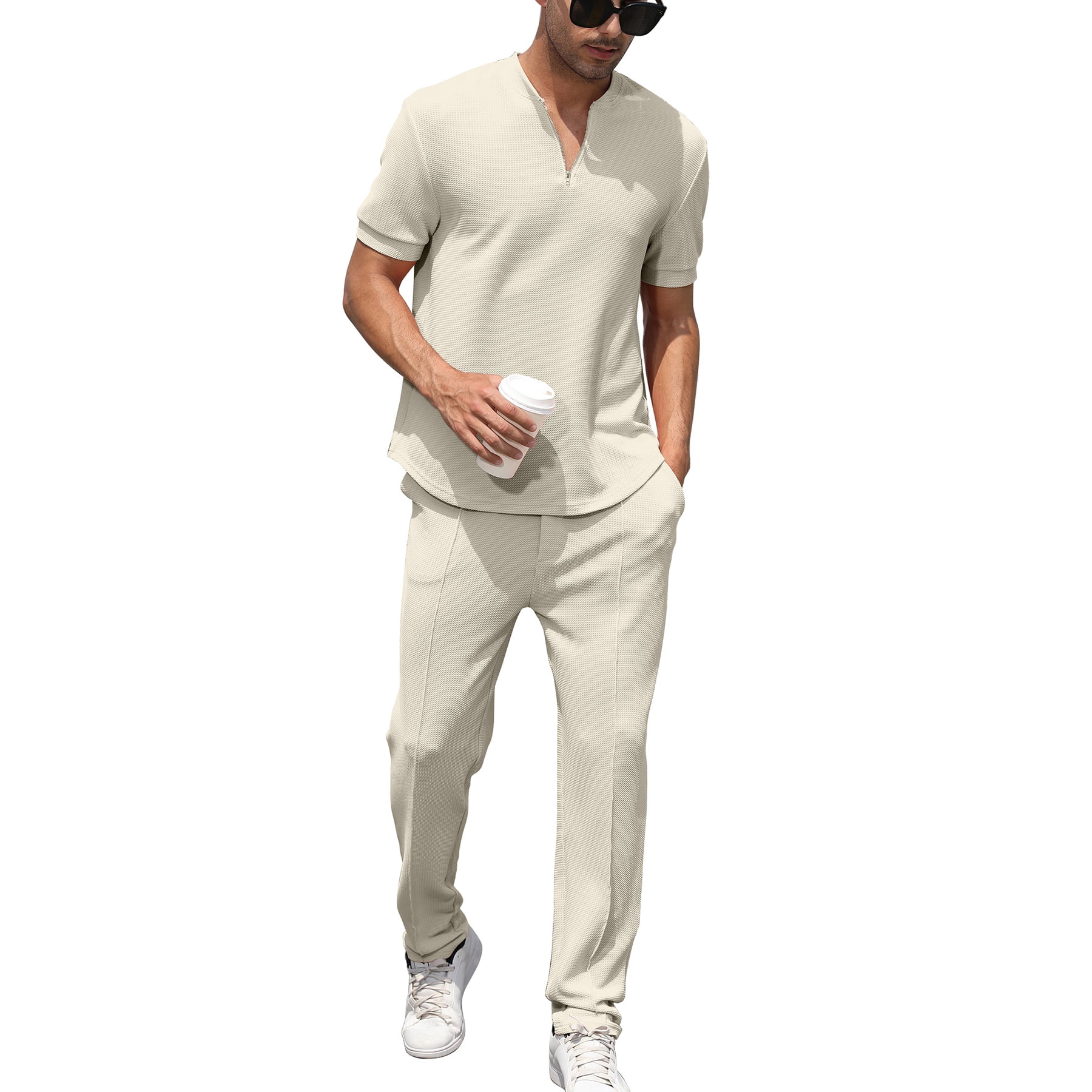 AZPSRT Lounge Sets for Men Casual 2 Piece Matching Outfit for Relaxed ...