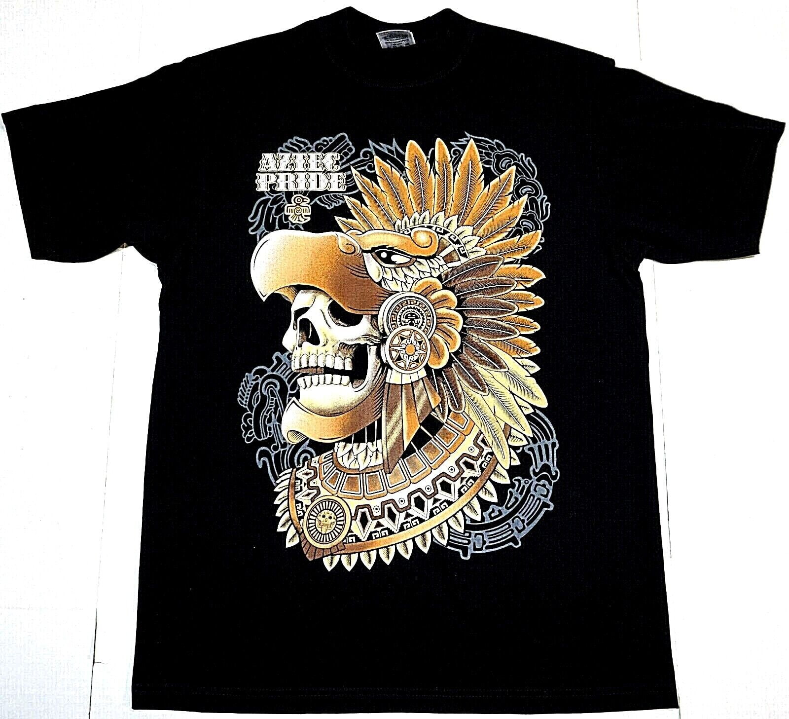 AZTEC PRIDE T-shirt Chicano Latino Mexico Urban Streetwear Men's Tee ...