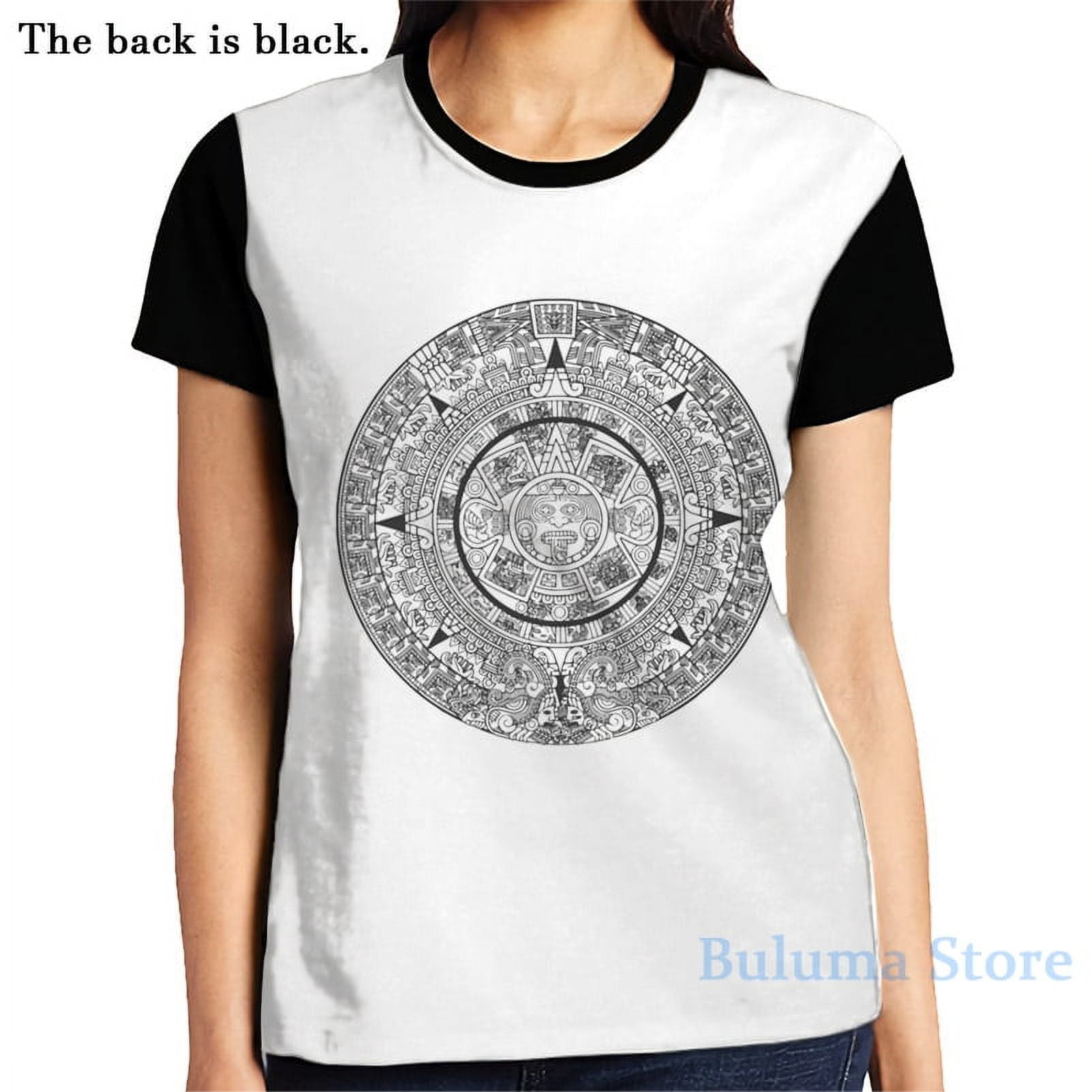 AZTECS Aztec Sun Calender Cycles 15th century Sun St sculpture men T ...