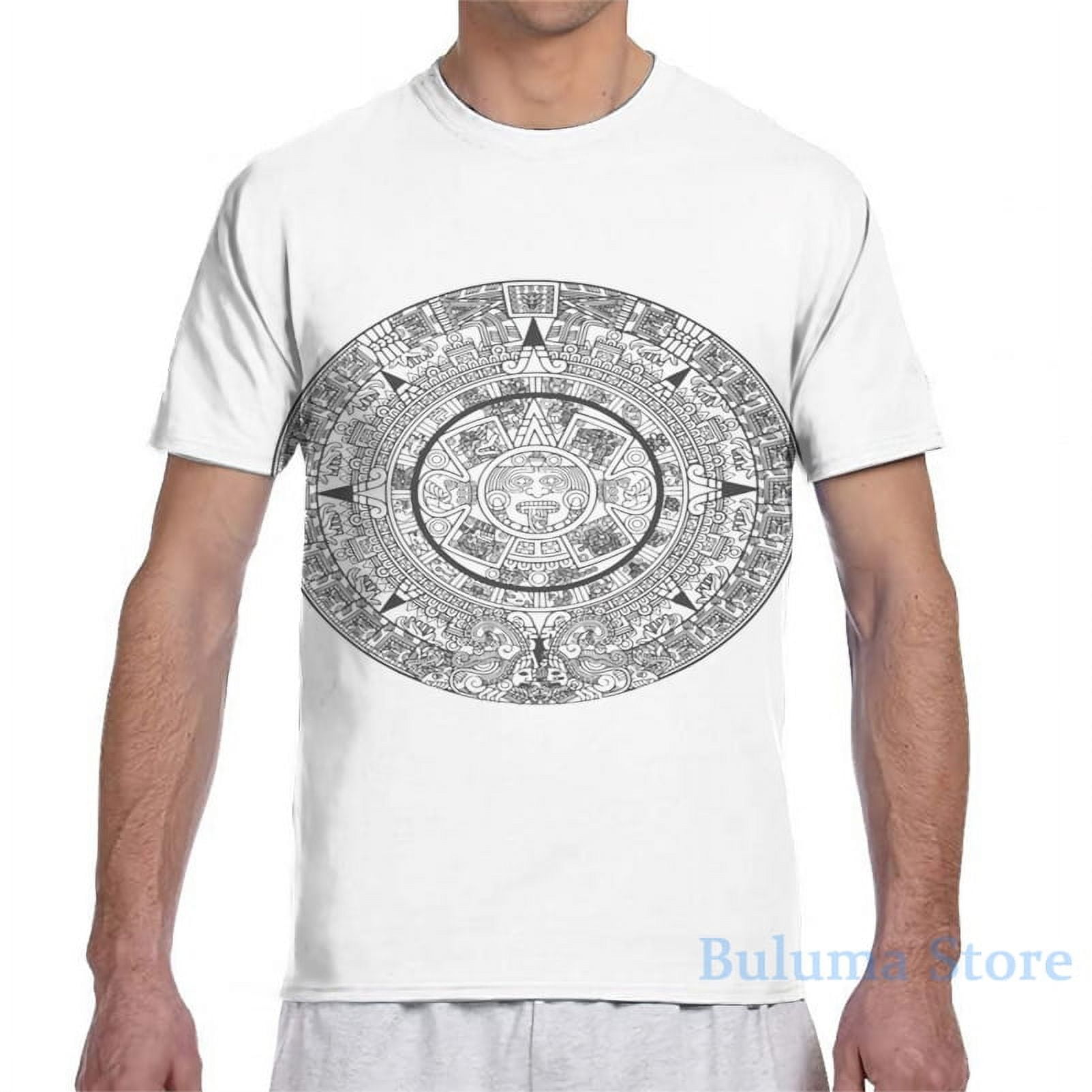 AZTECS Aztec Sun Calender Cycles 15th century Sun St sculpture men T ...