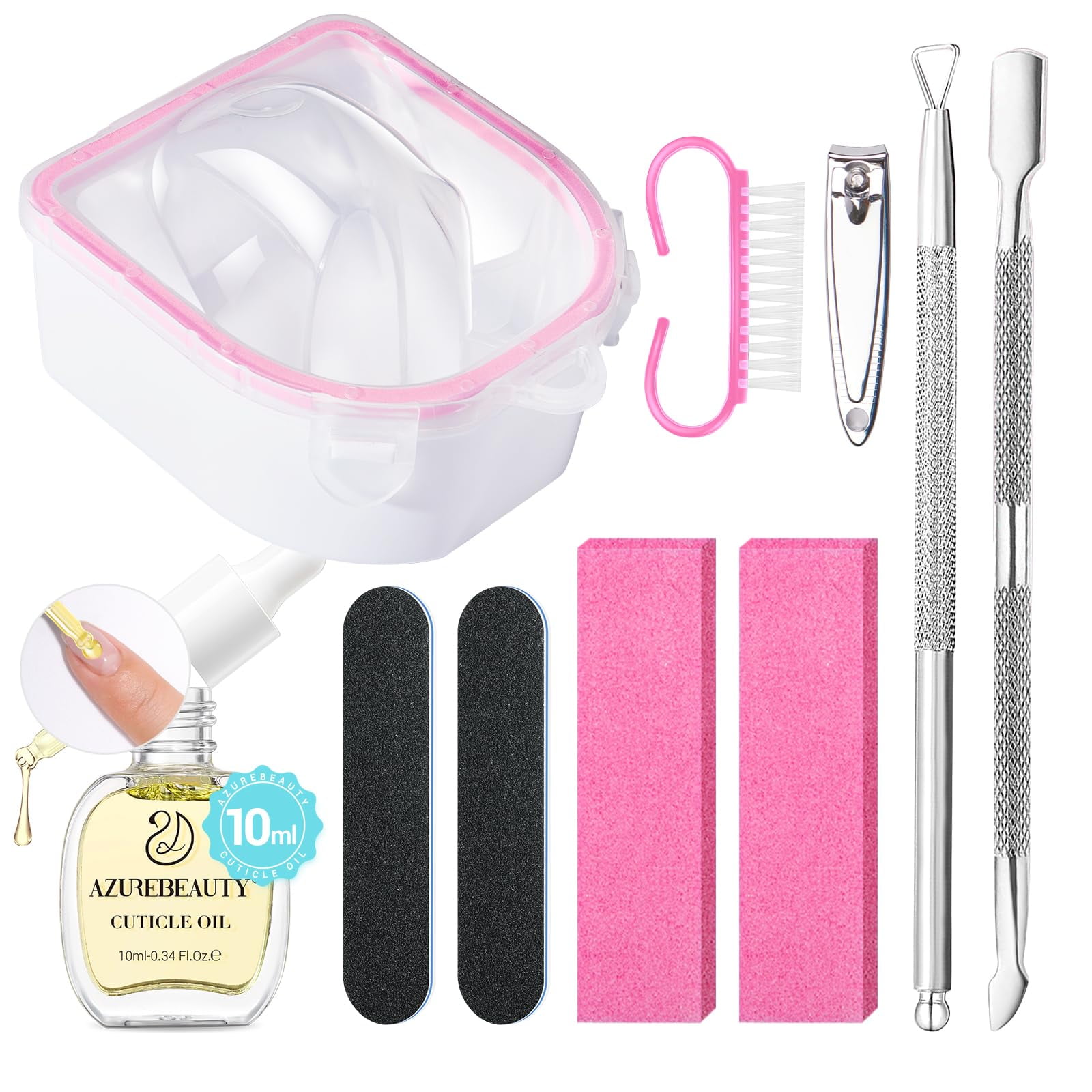 AZUREBEAUTY Nail Soaking Bowl, Soak Off Dip Powder Polish Remover ...