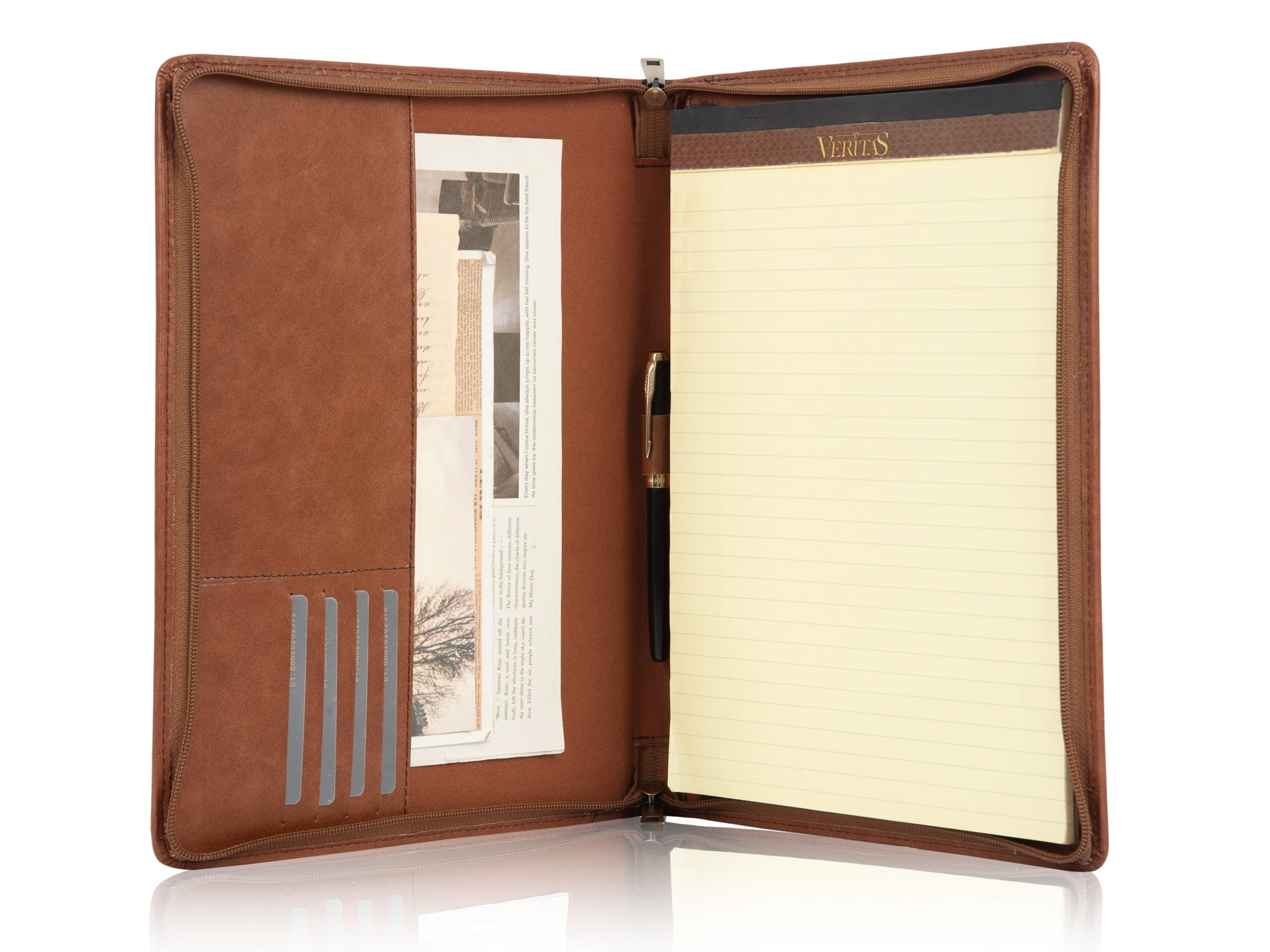 AZXCG Lightweight Slim Padfolio Folder for Women, Interview Resume ...