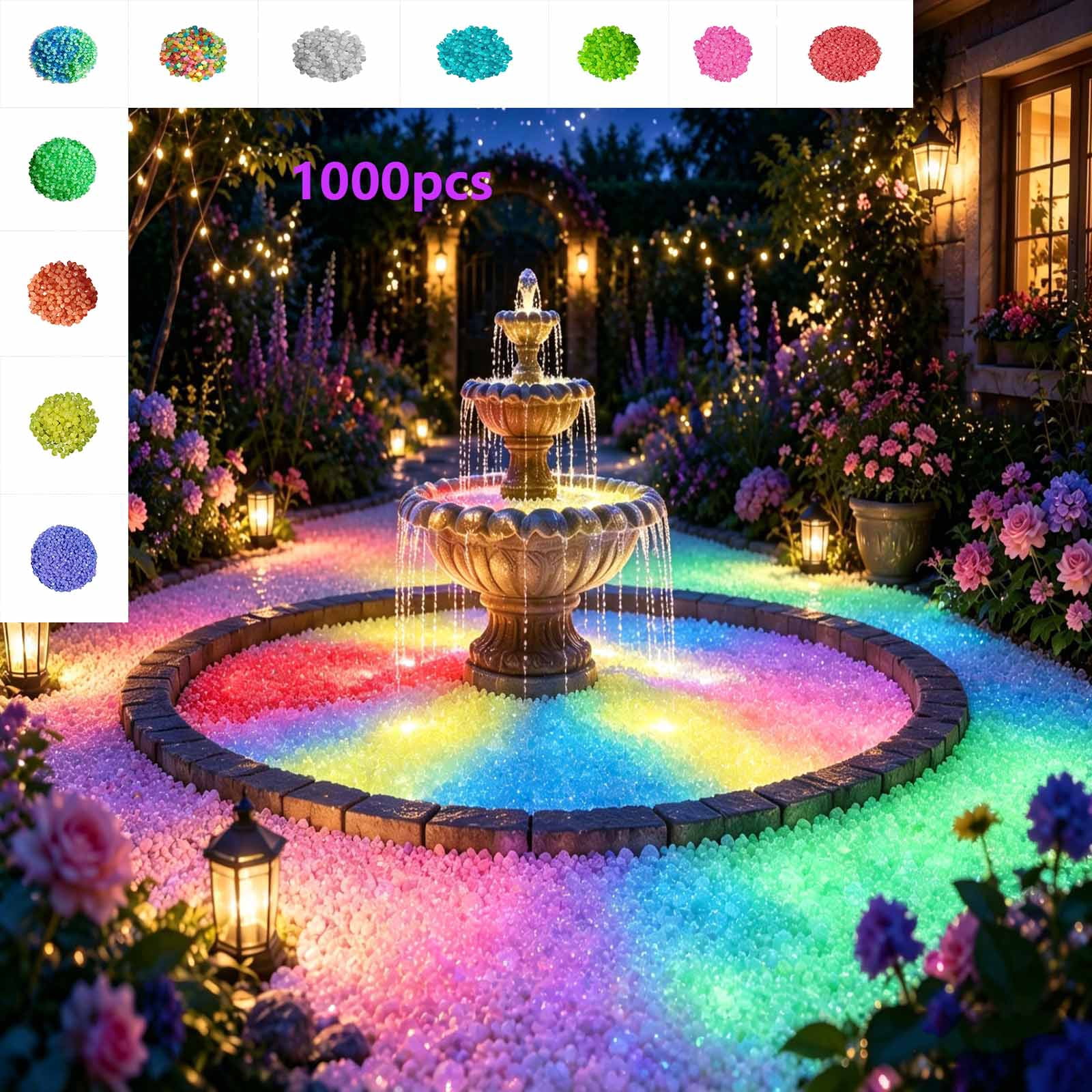 AZXY 1000PCS Glow in The Dark Stones, Decorative Luminous River Rocks ...
