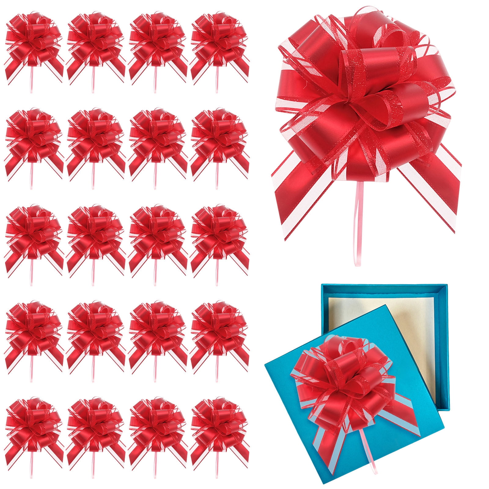 AZXY 20pc Christmas Pull Bows for Gifts,Christmas Gift Wrapping ...