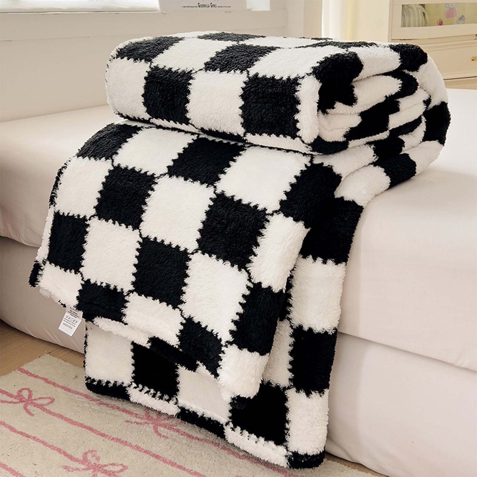 AZXY 30x40 Blankets and Throws Clearance,Plaid Throw Blanket,Fuzzy Soft ...