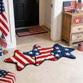 AZXY 4th of July Patriotic Star-Shaped Door Mat, Irregular American ...