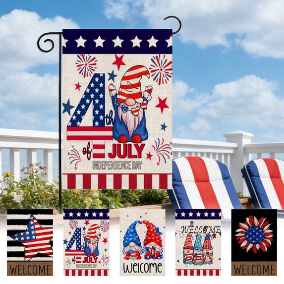 AZXY 4th of July patriotic Garden Flag, Double Sided Printed Sweet ...