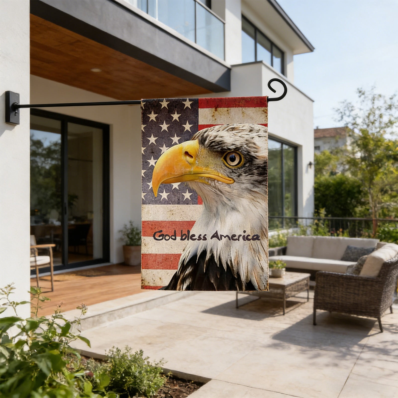 AZXY 4th of July patriotic Garden Flag, Double Sided Printed Vintage ...