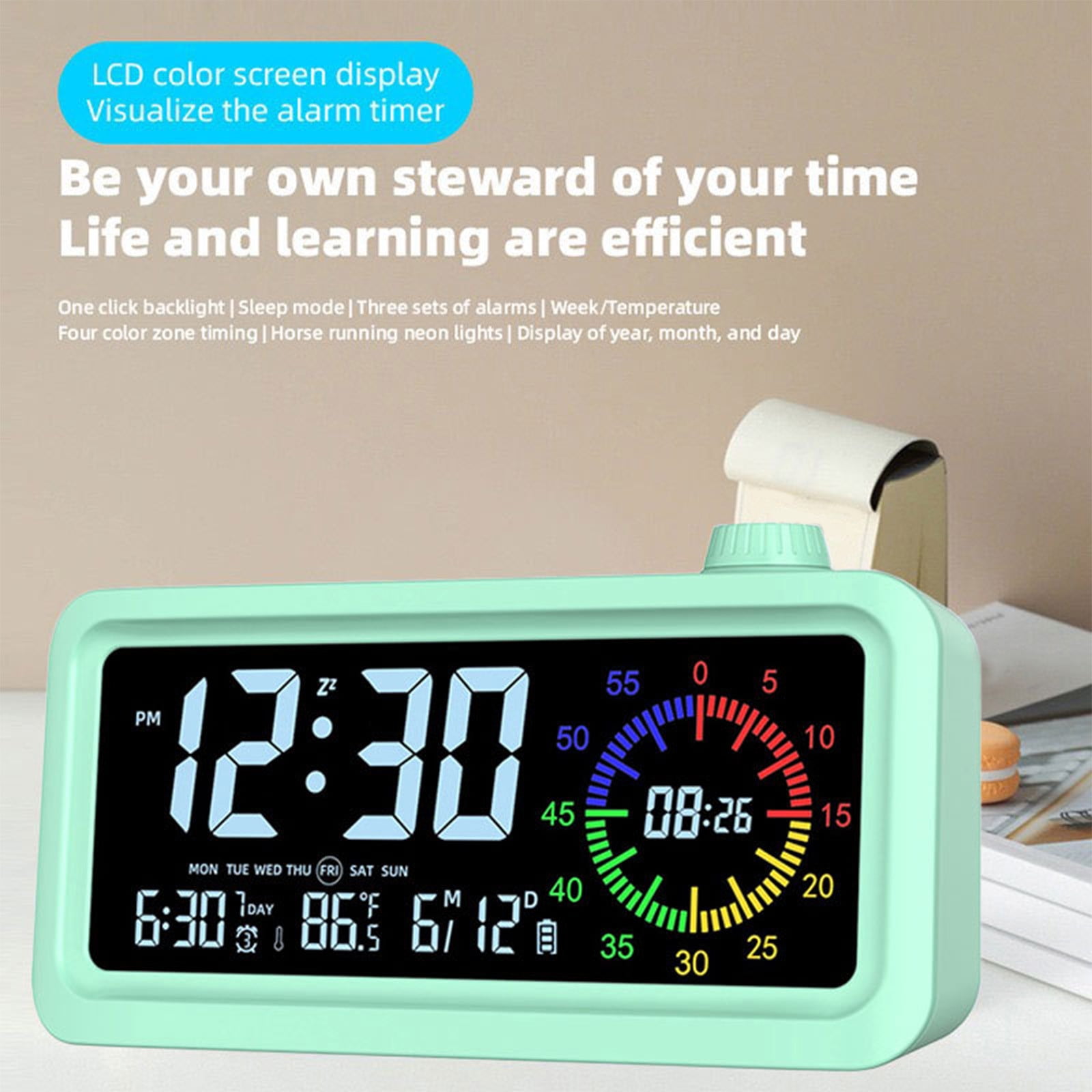 AZXY Alarm Clock,Digital Clocks for Bedrooms,Smart Alarm Clocks,Deep ...