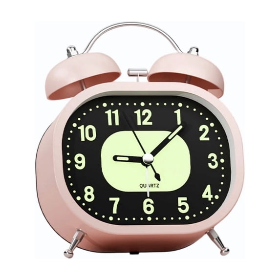 AZXY Analog Alarm Clock, Alarm Clock & Tabletop Clock with Curved Oval ...