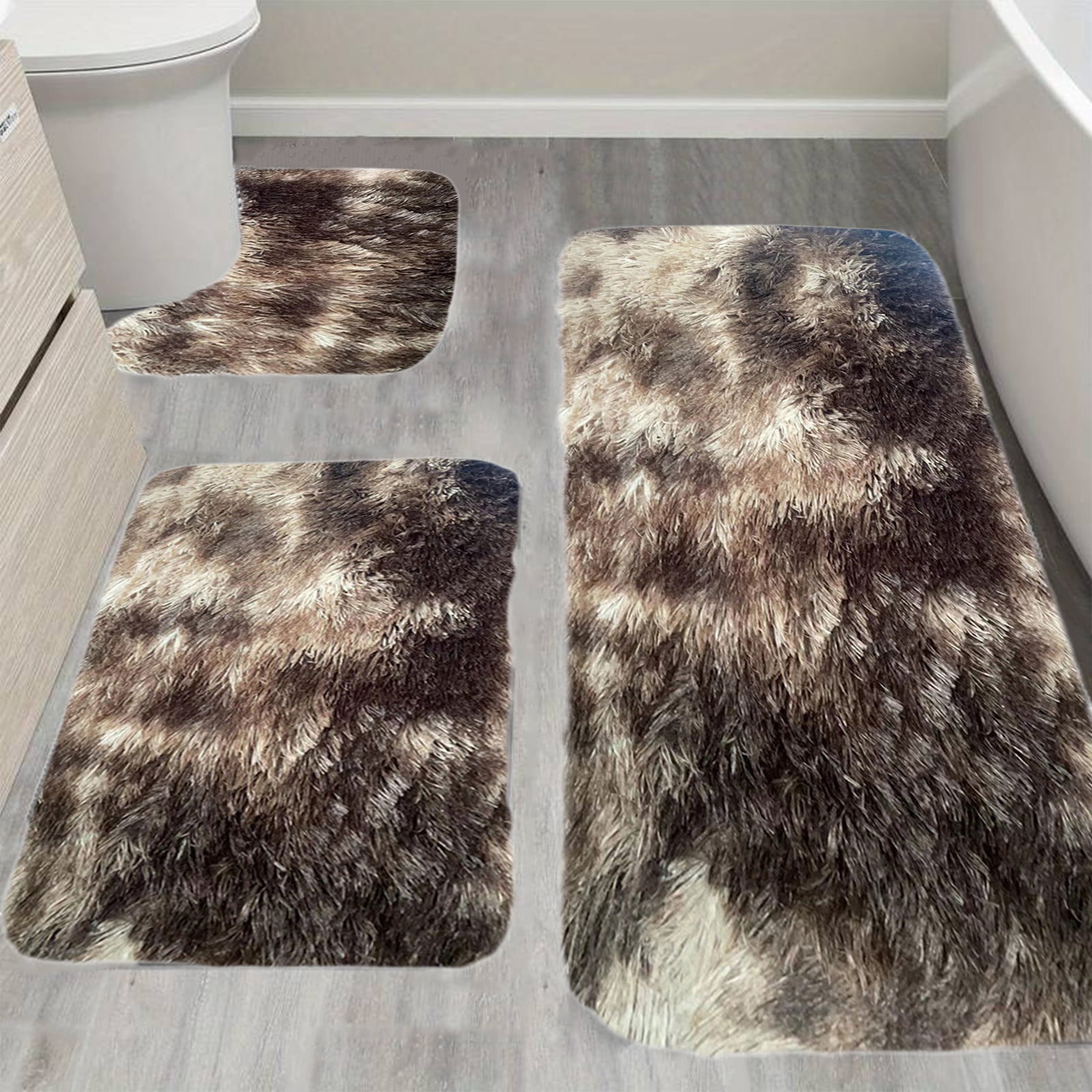 AZXY Bathroom Mats Set Of 3,Bathroom Rug Sets Clearance,Bath Mat Set ...