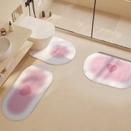 Ileading Bathroom Rugs Set of 4 Soft Bath Mats with Toilet Lid Cover ...