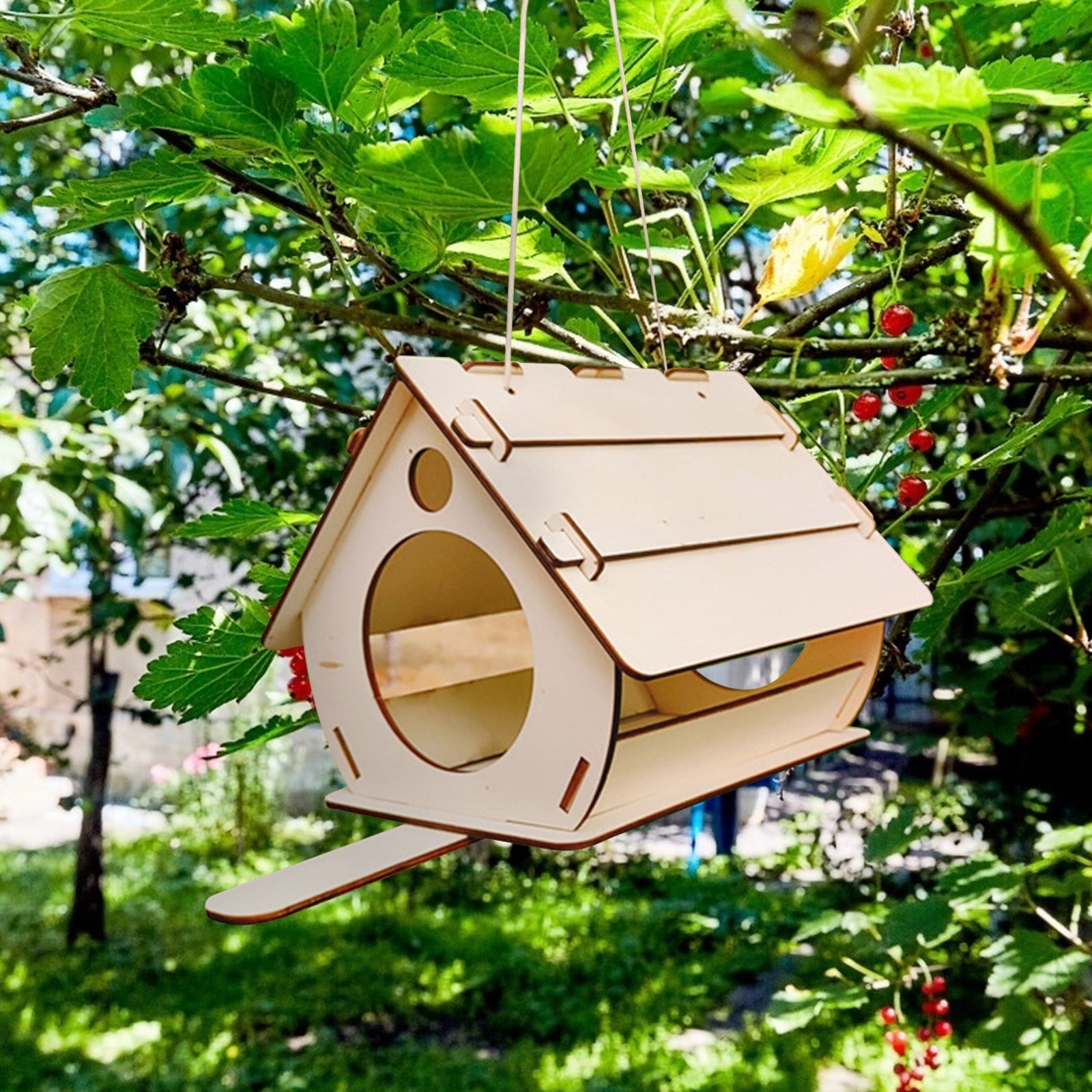 AZXY Bird Feeders Outdoor,Bird Houses To Paint,Wooden Birdfeeder ...