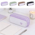 AZXY Brown Pencil Pouch, Large Capacity Zipper Pencil Case, Multi ...