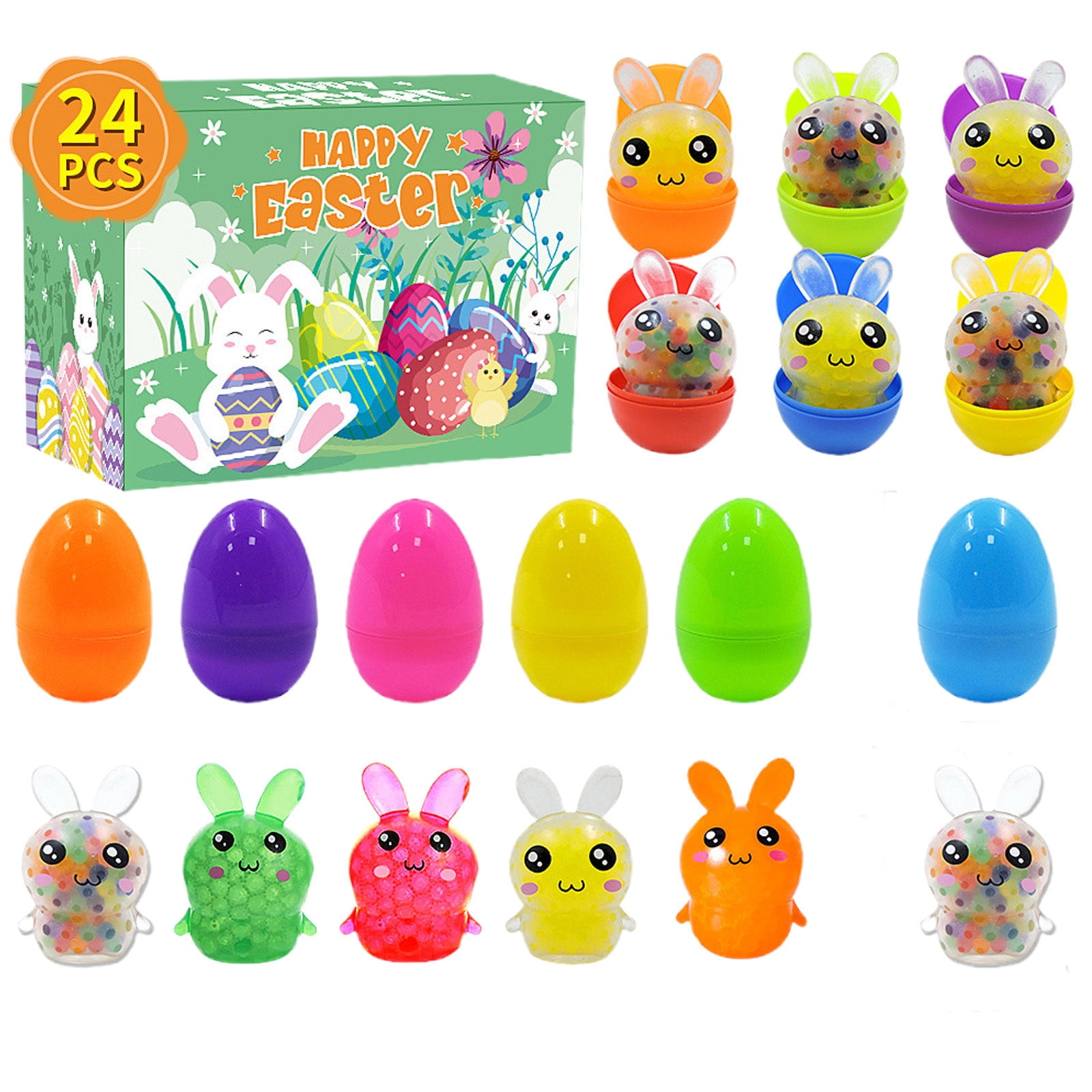 AZXY Bunny & Egg Stress Ball Set, Soft Hand Squeeze Ball, Animal Themed ...