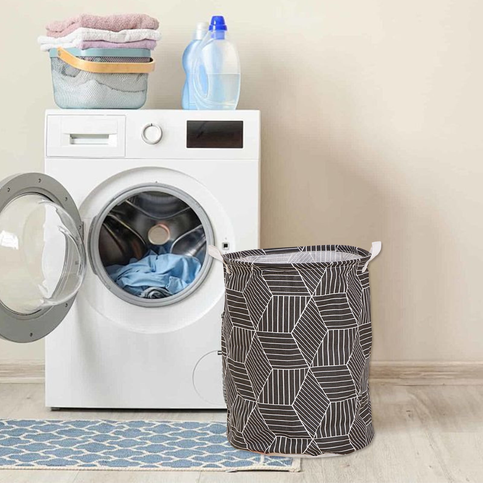 AZXY Collapsible Laundry Basket,Fabric Laundry Hamper,Large Dirty ...
