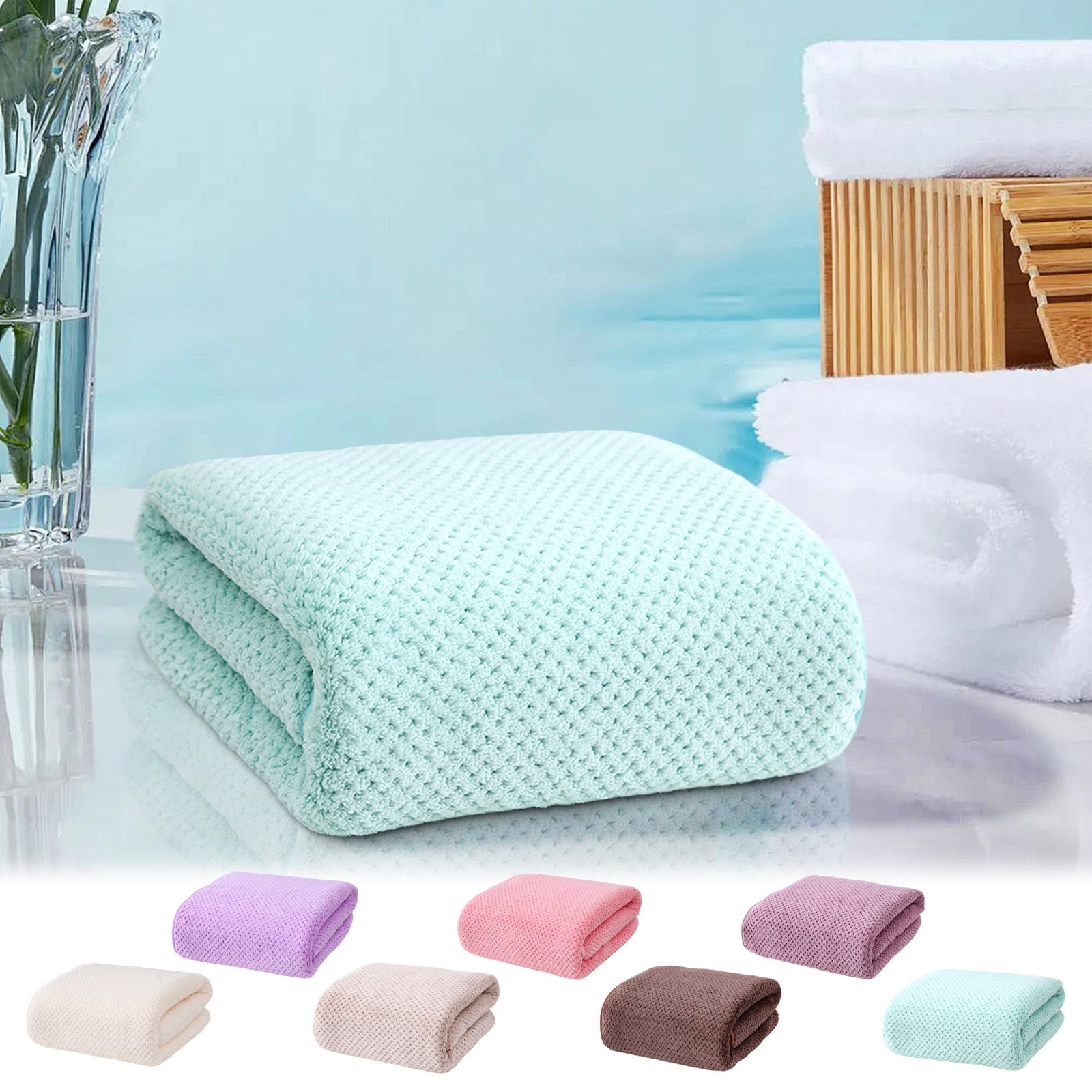 AZXY Cotton Bath Towels, Highly Absorbent Large Bath Towels, Quick ...