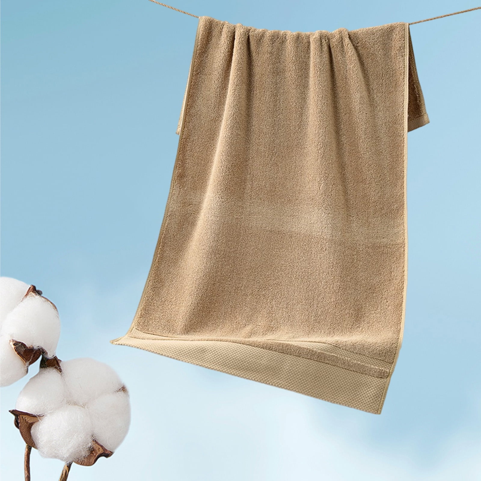 AZXY Cotton Bath Towels, Highly Absorbent Large Bath Towels, Quick ...