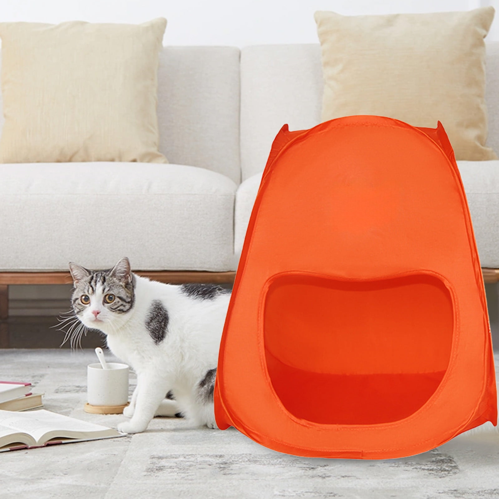 AZXY Covered Cat Bed Cave,Small Cat Bed Cave Clearance,Washable Chew ...