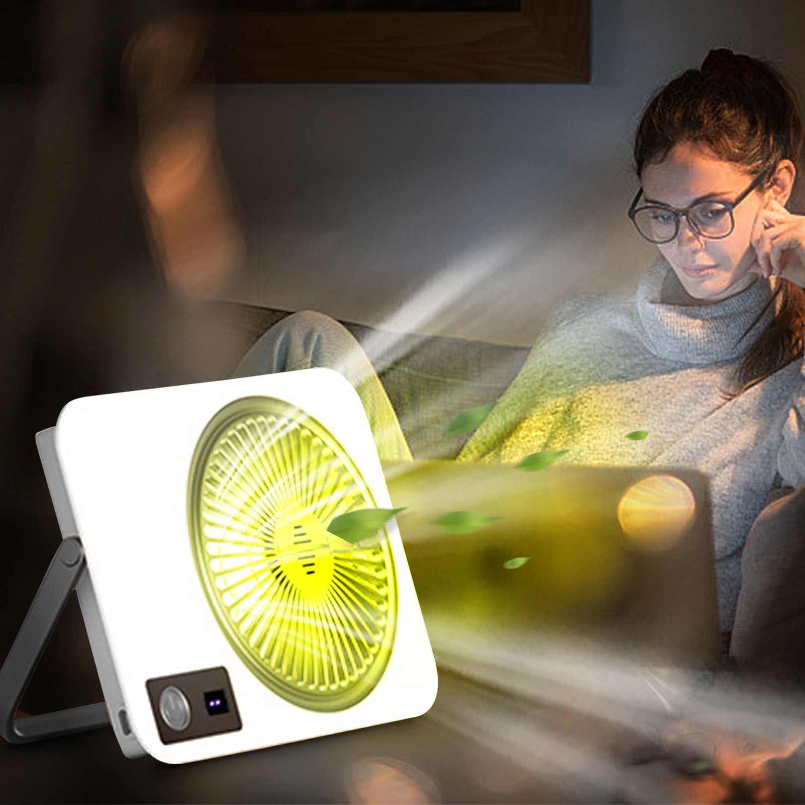 AZXY Desk Fan,Table Fans for Bedroom,Small Fans,Desktop Fans,Battery ...