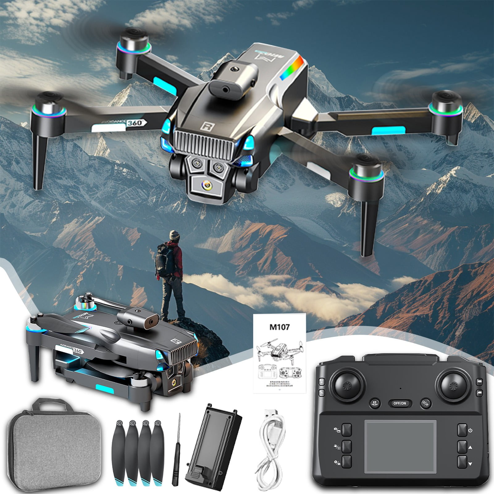 AZXY Drones with Camera for Adults 4K,Rc Drone,Racing Drones FPV,Mini ...