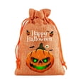 AZXY Halloween Decorations, Linen Drawstring Treat Bag With Green-Eyed ...