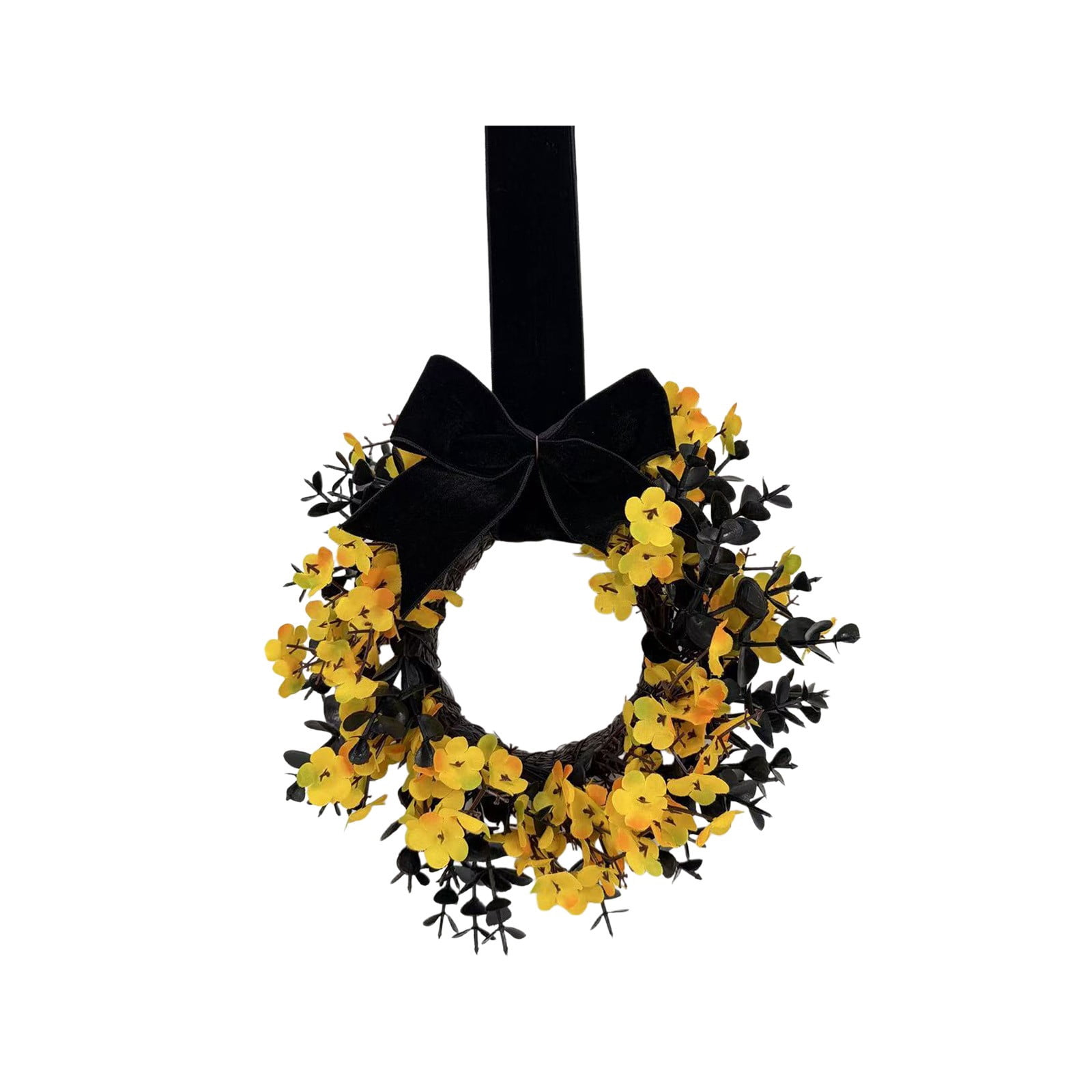 AZXY Halloween Wreath for Front Door and Wall, Rustic Harvest Floral ...
