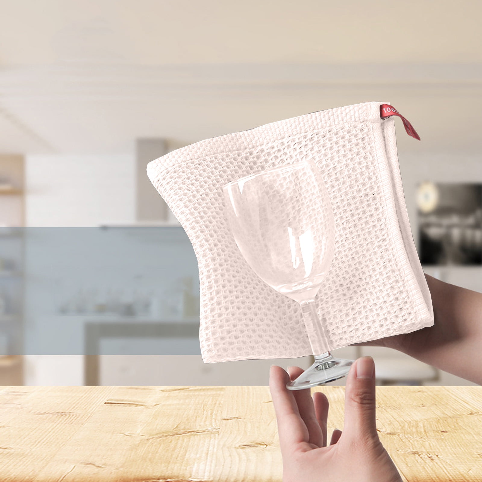 AZXY Honeycomb Mesh Dishcloth with Hook, 6-Pack 13 x 13 Inches Waffle ...