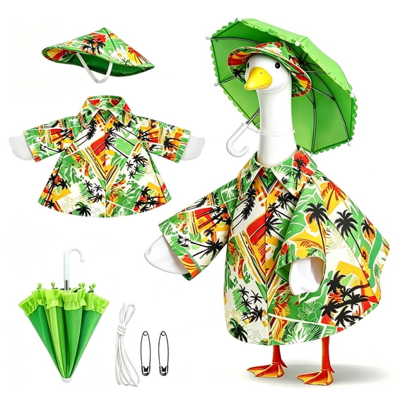 AZXY Palm Tree Print Raincoat Goose Outfit, Waterproof Weather ...