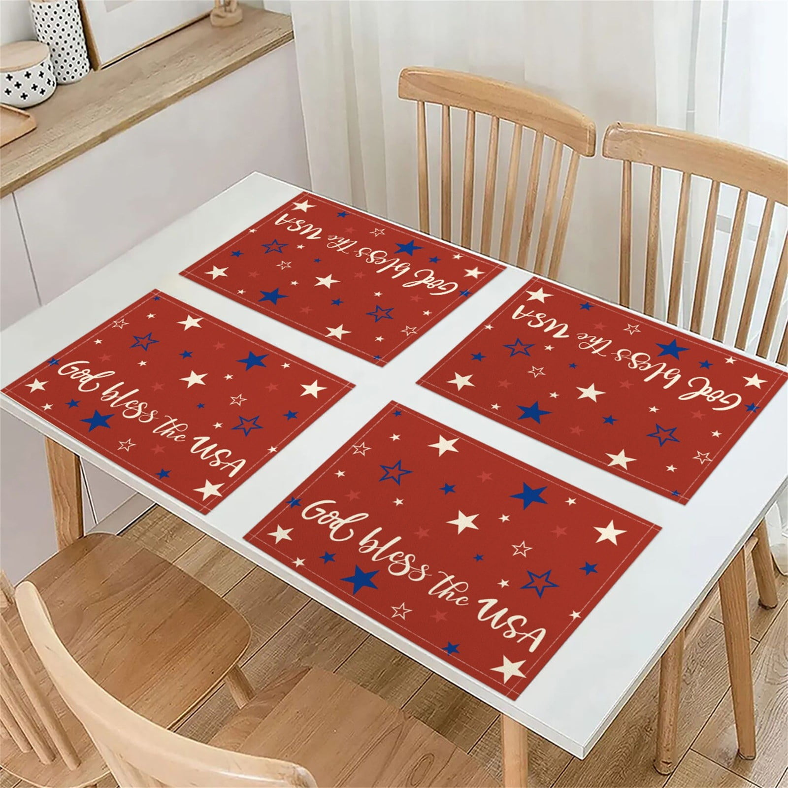 AZXY Patriotic Decorations,Patriotic Placemat,American Flag 4th July ...
