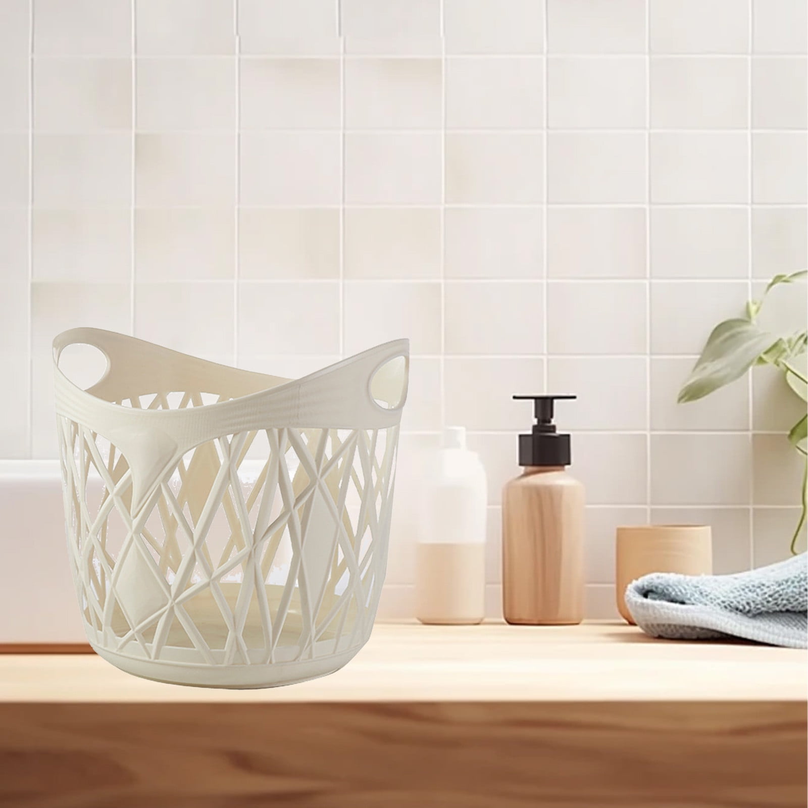 AZXY Plastic Laundry Basket,Flexible Laundry Basket with Handles,Dirty ...