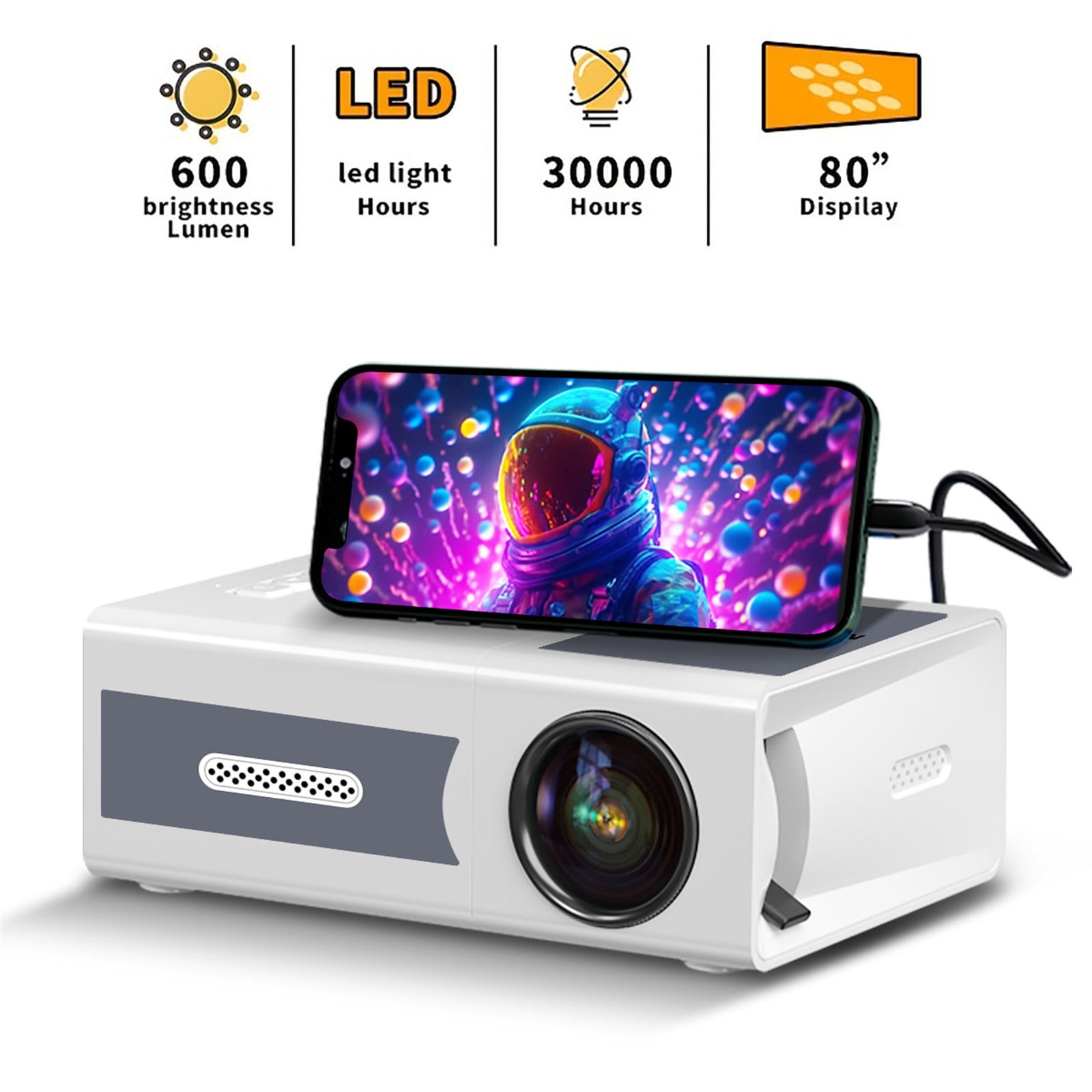 AZXY Portable Projector,Clearance Projector,Mini Projectors on Sale,4k ...