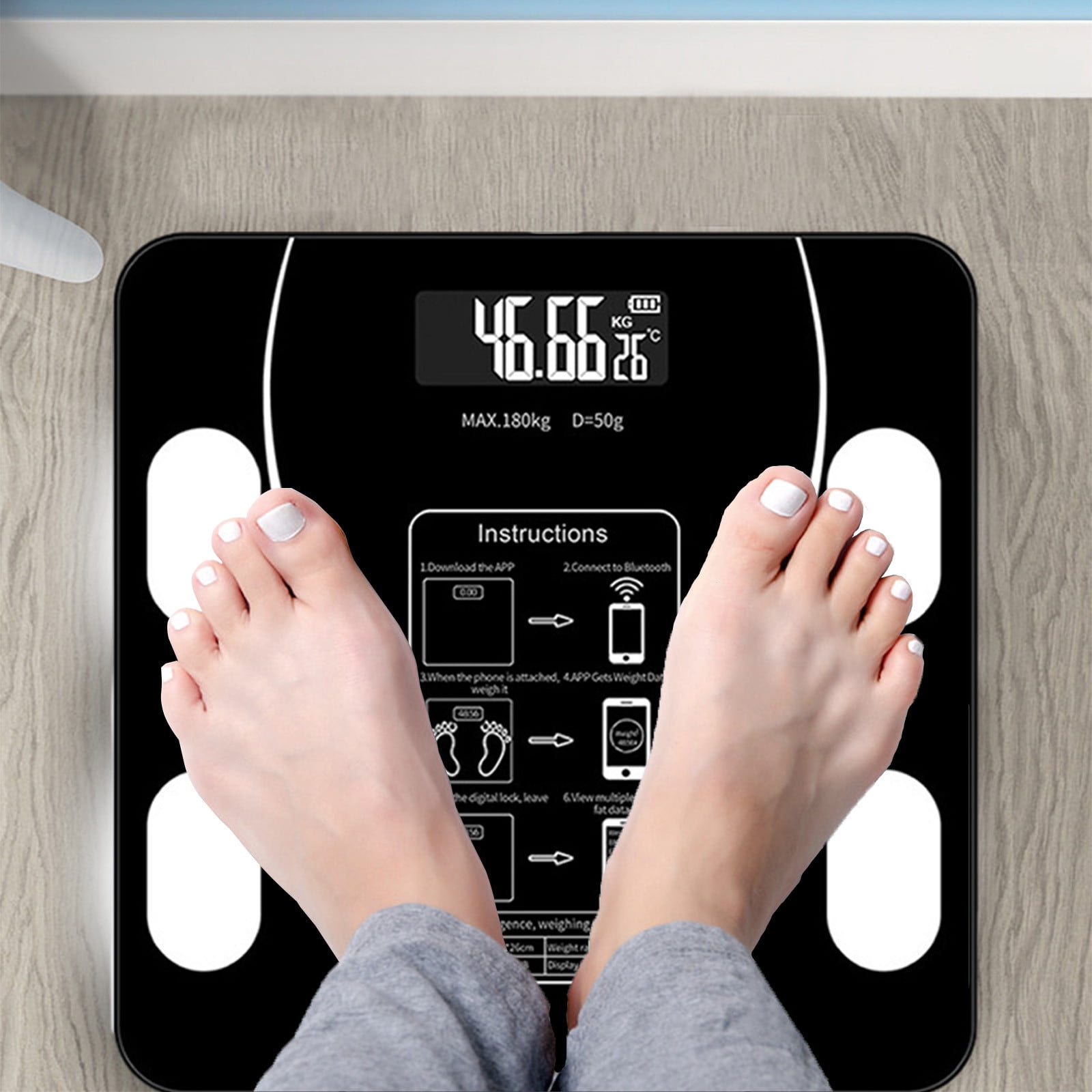 AZXY Scale for Body Weight,Bathroom Scale,Smart Weight Scales Bathroom ...