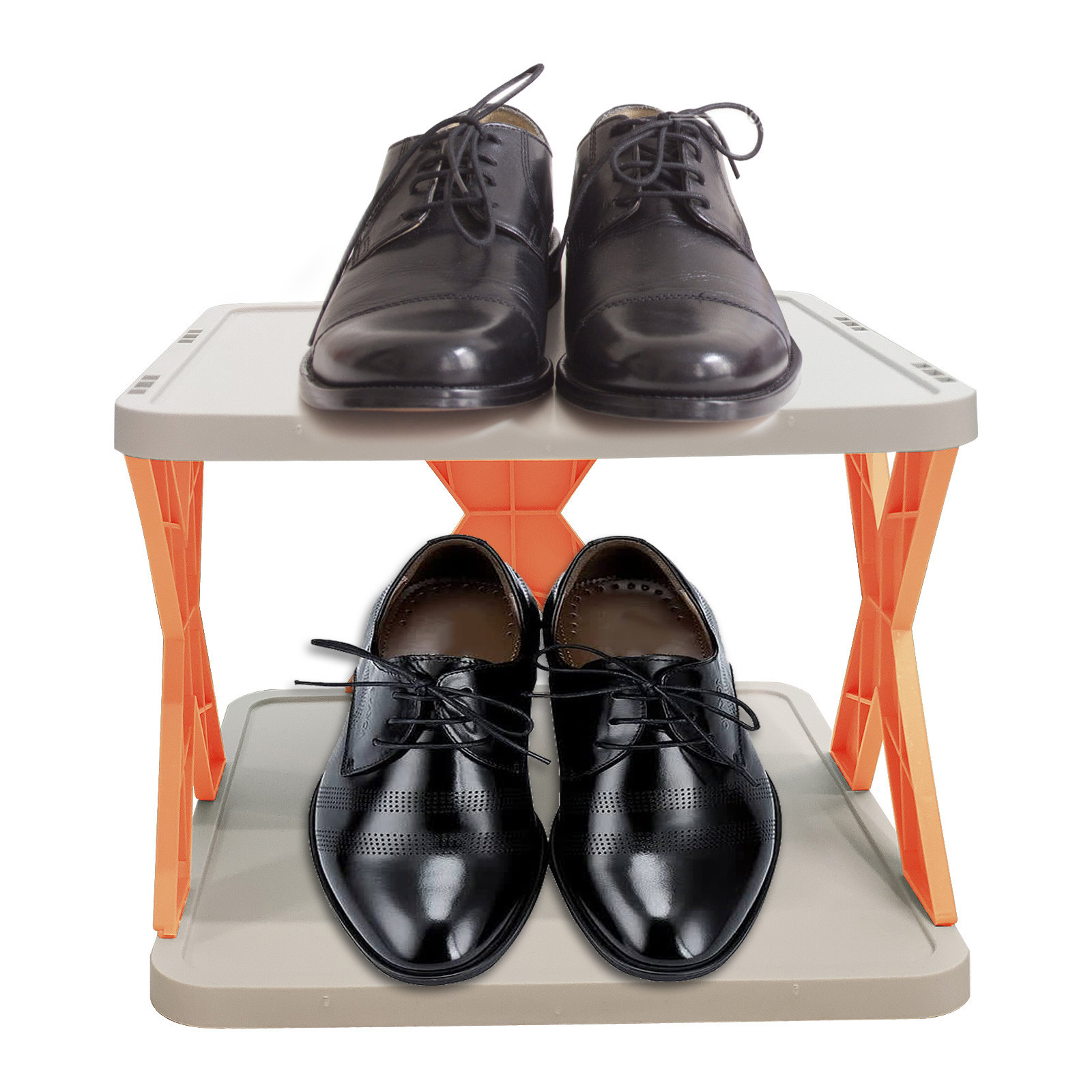 AZXY Shoe Rack,Shoe Organizer,2 Tire Plastic Stackable Shoe Rack ...