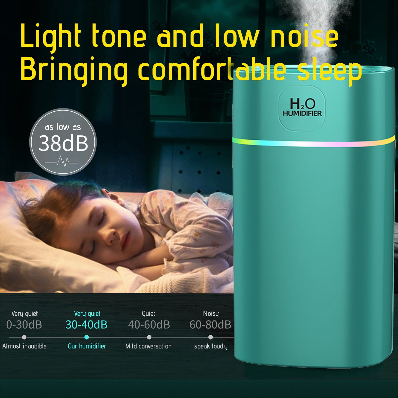 AZXY Small Humidifier Cool Mist,Desktop Humidifier for Large Room ...