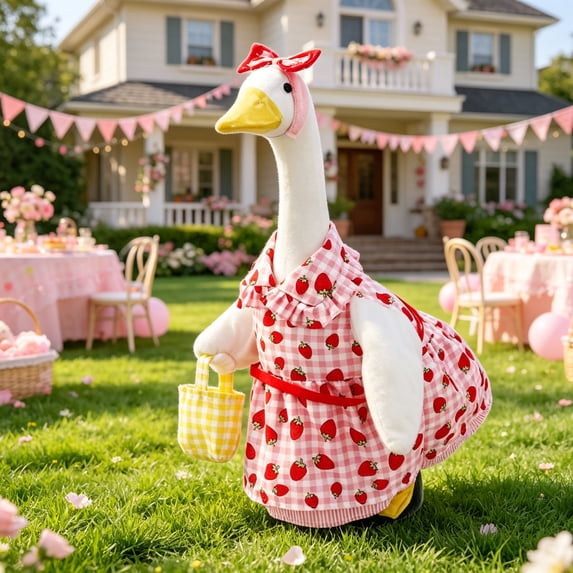 AZXY Strawberry Print Goose Outfit, Weather Resistant Costume Set with ...