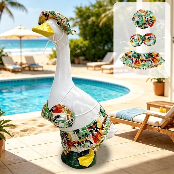 AZXY Tropical Print Bikini Goose Outfit, UV Resistant Beach Set with ...