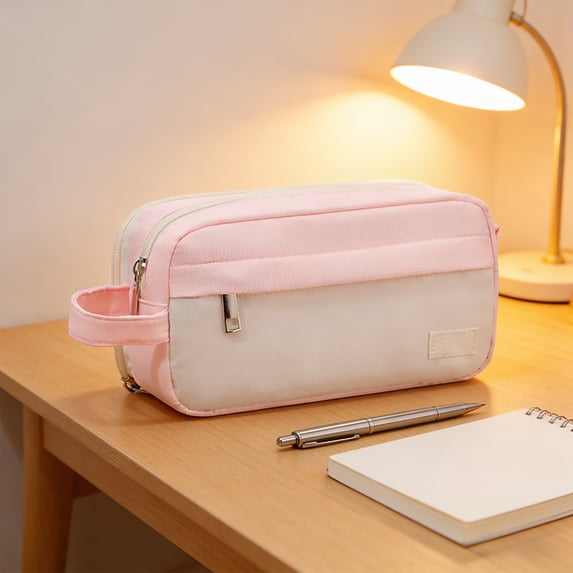 AZXY Two-Tone Multi-Compartment Pencil Case, Polyester Zipper ...