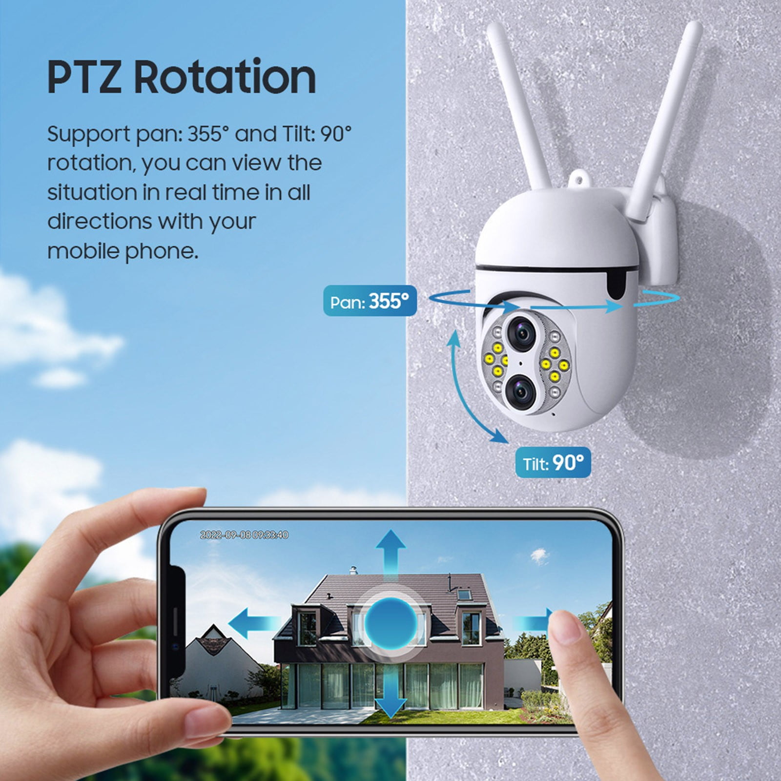 AZXY Wireless Security Camera,Surveillance Cameras Wireless Outdoor ...