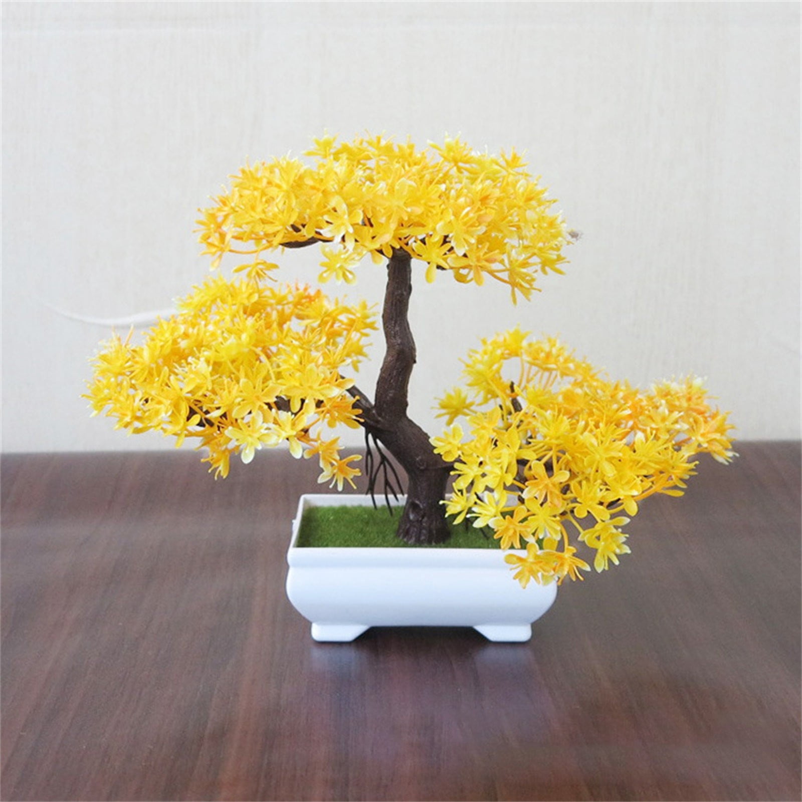 AZZAKVG Artificial Plants Tree Bonsai Realistic Plastic For Office Desk ...