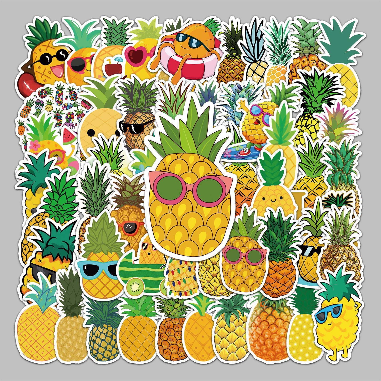 AZZAKVG Cartoon Funny Pineapple Stickers Decoration Luggage Notebook ...