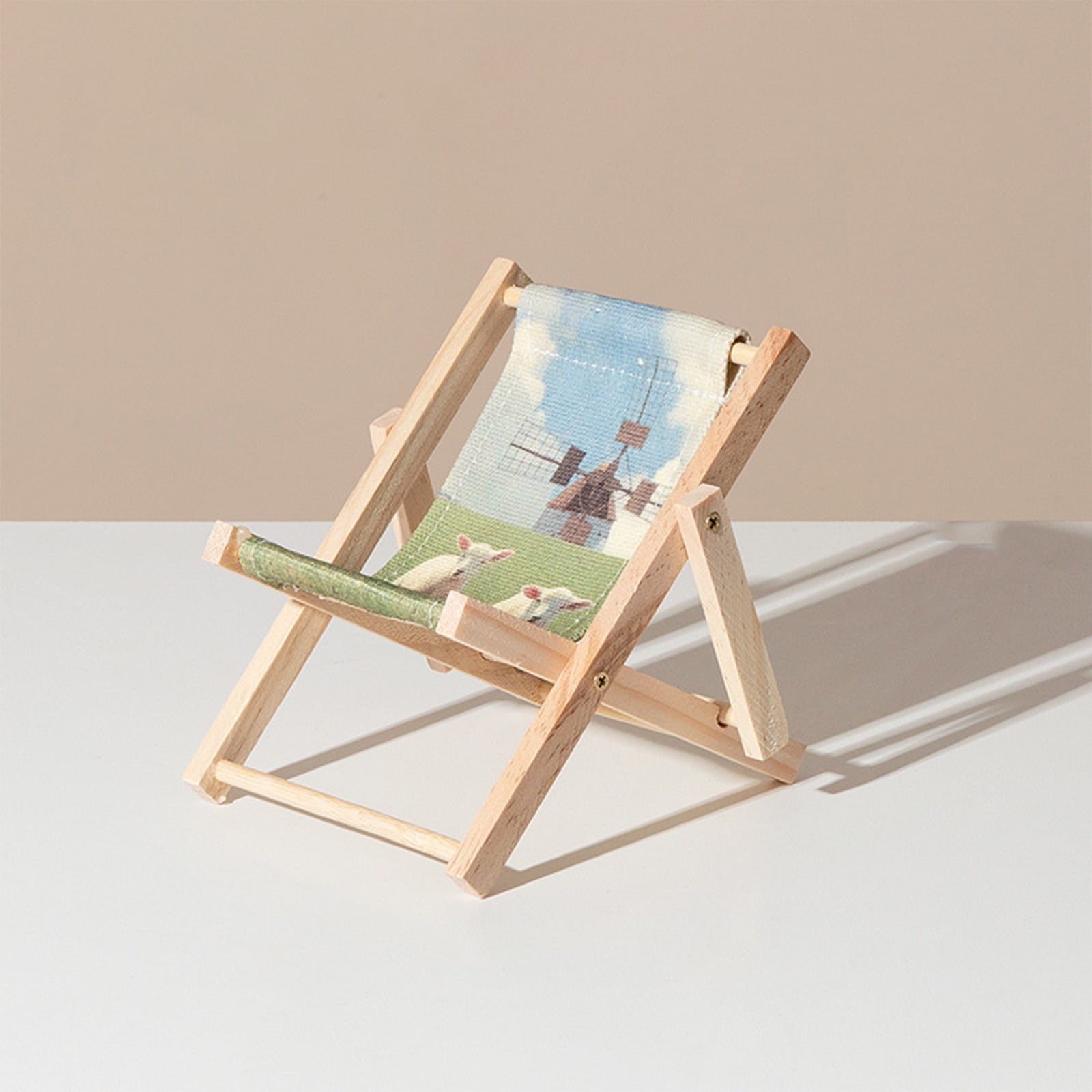 AZZAKVG Desktop Ornament Beach Chair Mobile Phone Bracket Mini Doll ...