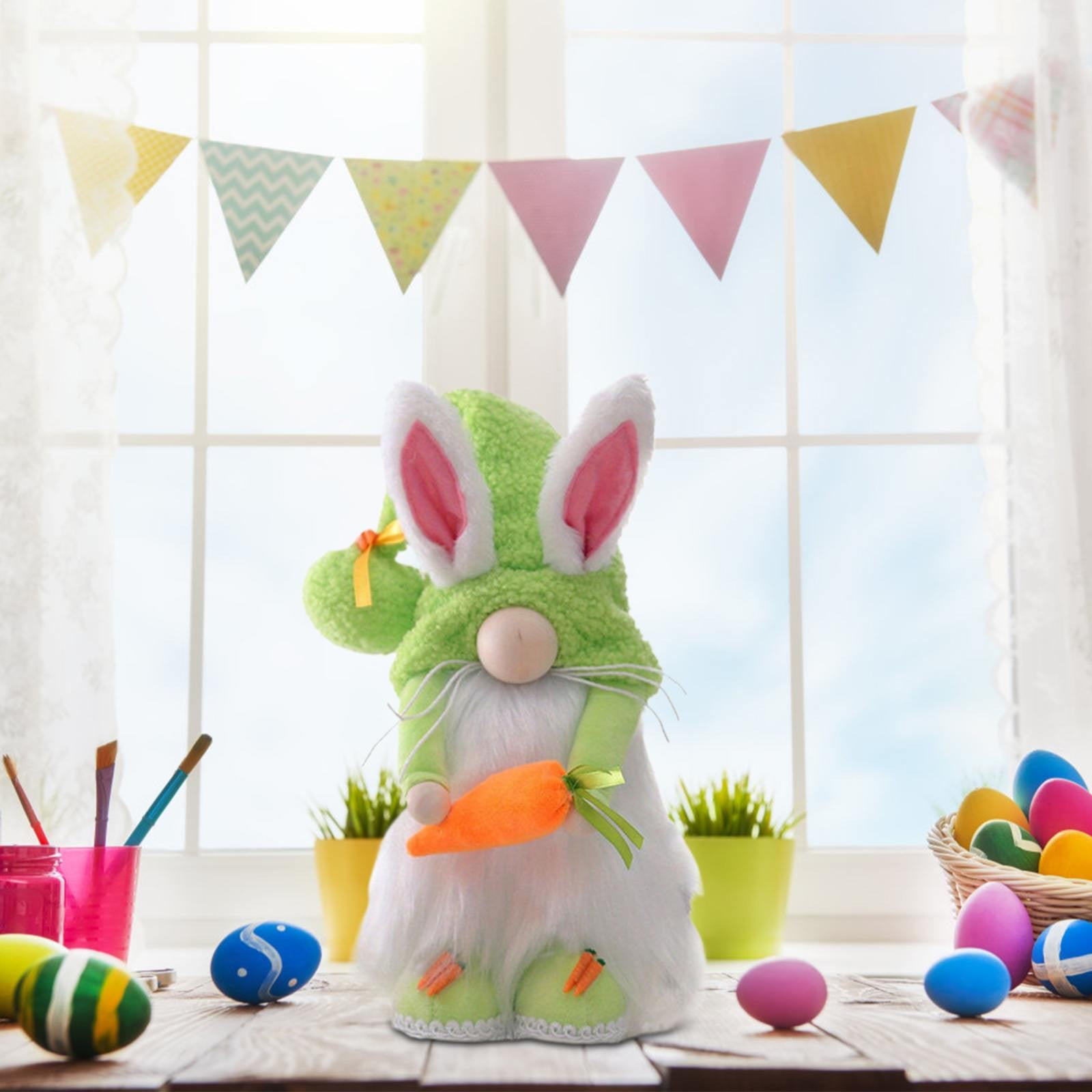 AZZAKVG Easter,Easter Bunny Decorations Cute Goblin Plush Green Couple ...