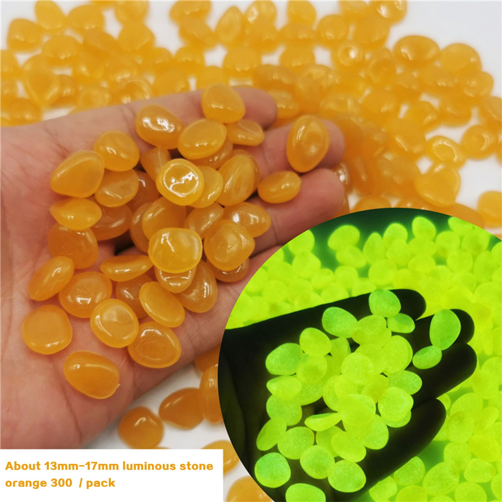 AZZAKVG Glowing Stone Glow In The Dark Pebbles Luminous Stones Rocks ...