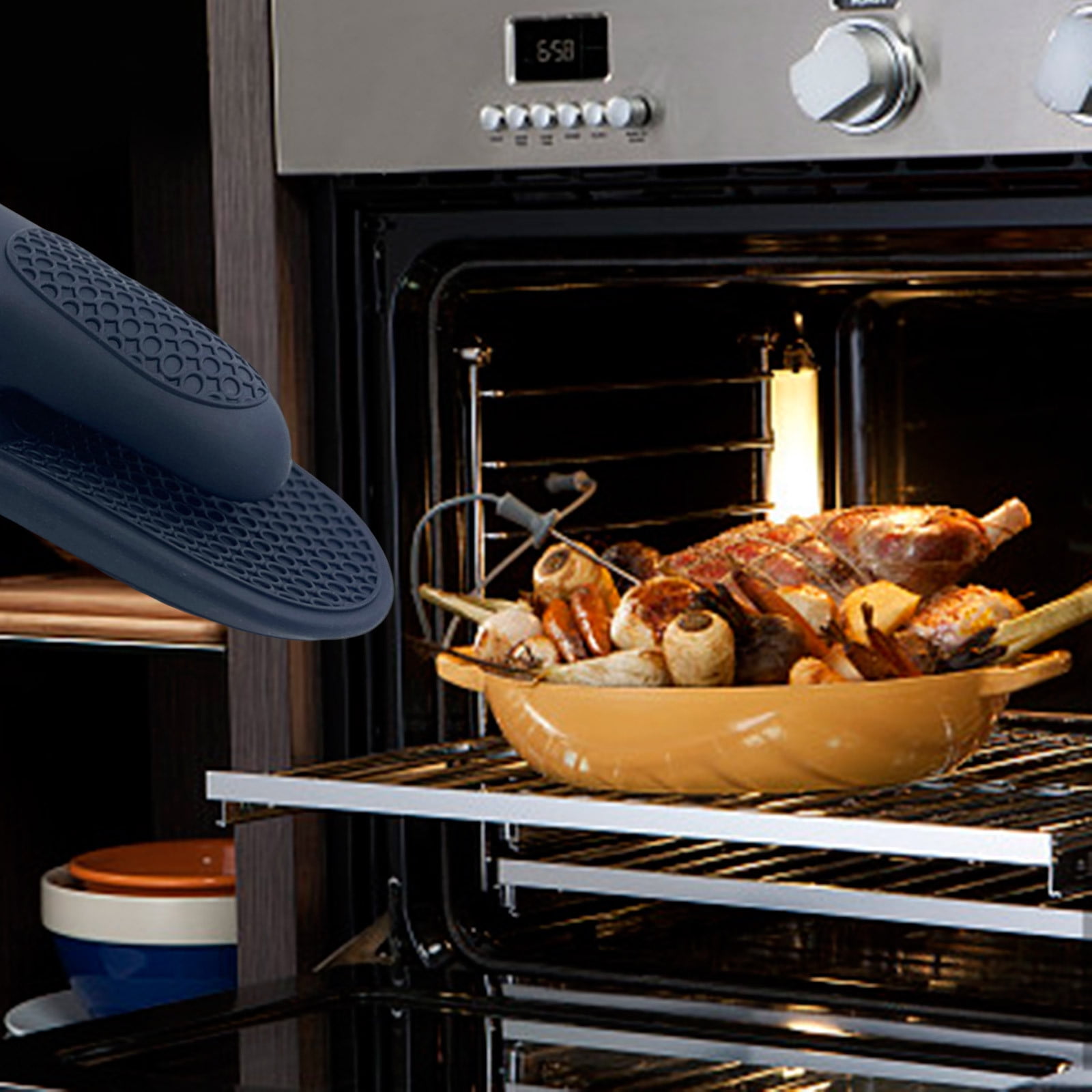 AZZAKVG Oven Mitts Kitchen Glove Mini Silicone Oven Mitts Set Oven ...